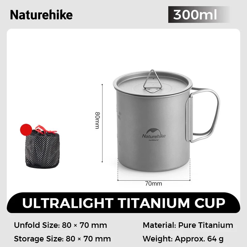 Naturehike титановая чашка 300мл