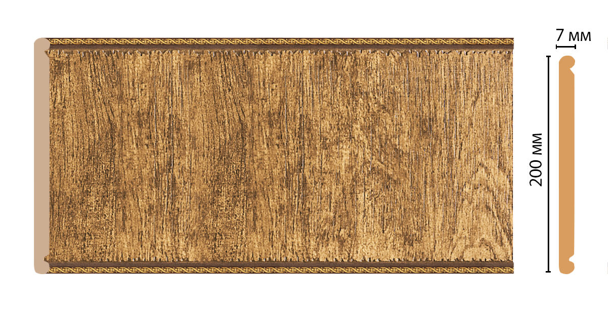 Декоративная Панель Decomaster C20-4 В200хШ7хД2400 мм / Декомастер.