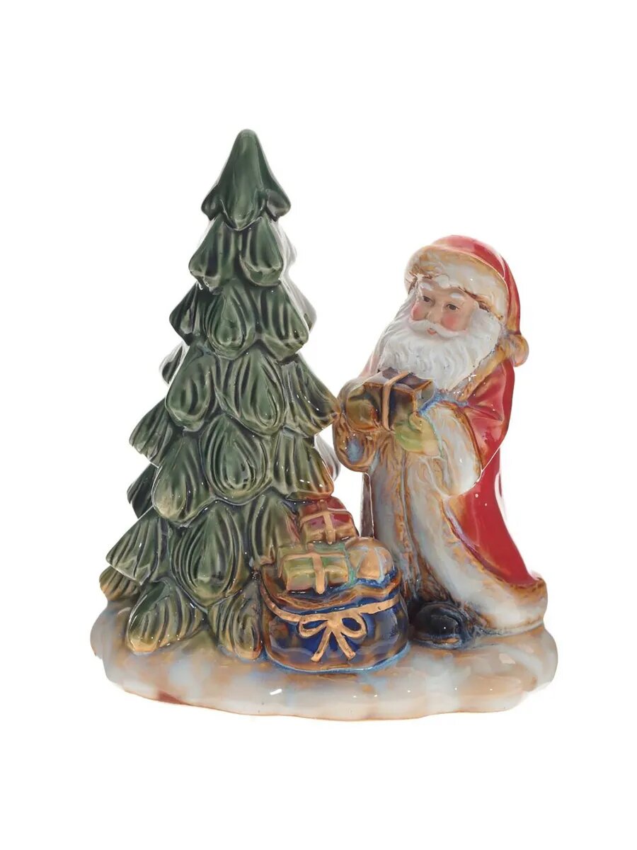Фигурка декоративная Дед мороз Remecoclub, фарфор, 19x15,5x10 см