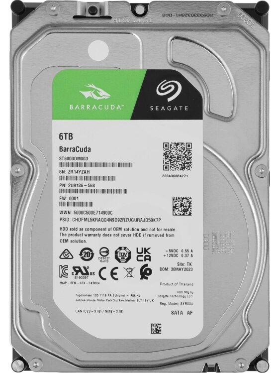 Жесткий диск Seagate Barracuda 6Tb ST6000DM003