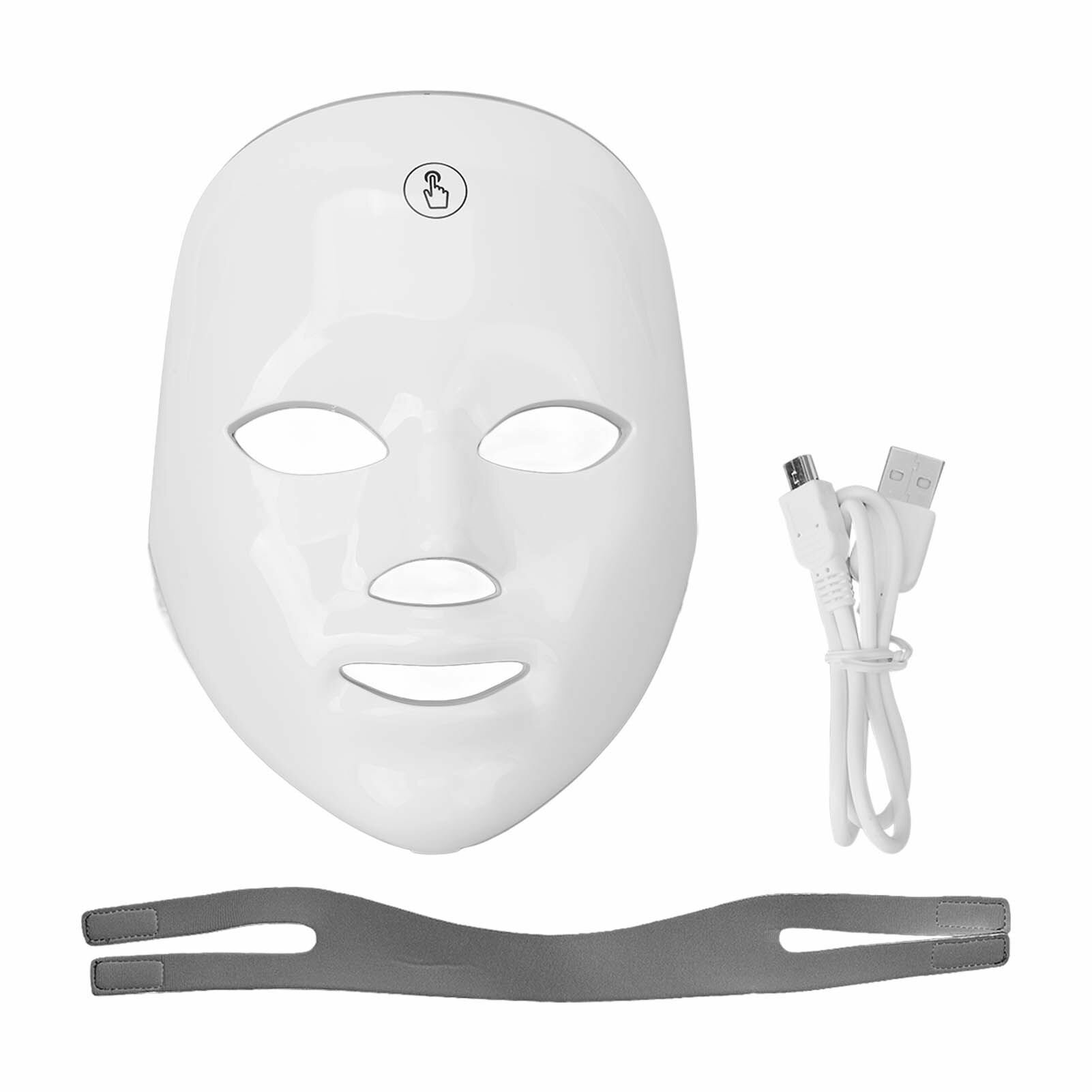 Многофункциональная маска для лица с 7 цветами LED-света для ухода за кожей и борьбы с акне