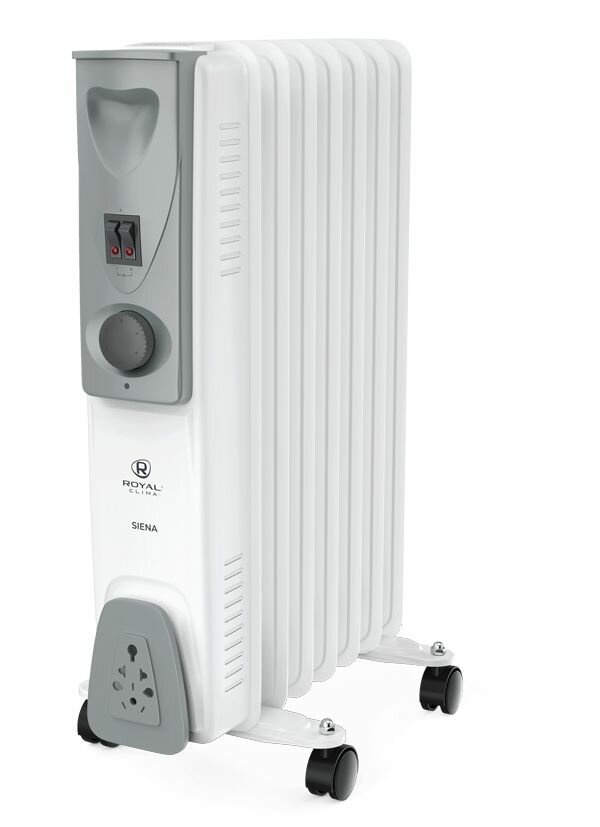 Масляный радиатор ROYAL CLIMA серии SIENA 7 секций, 1,5 кВт, 20 м. кв.