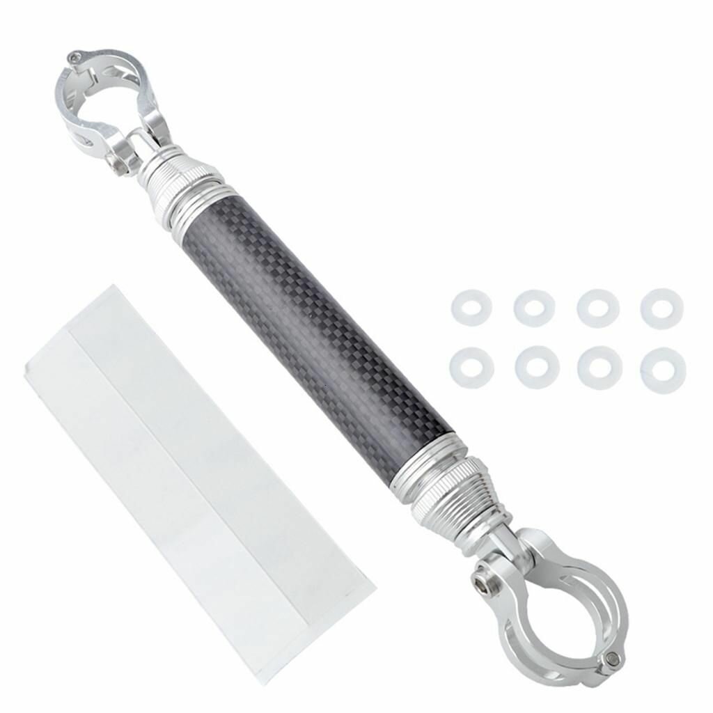 Стабильный крепеж фонаря для велосипедного руля, - 14 см серебристый