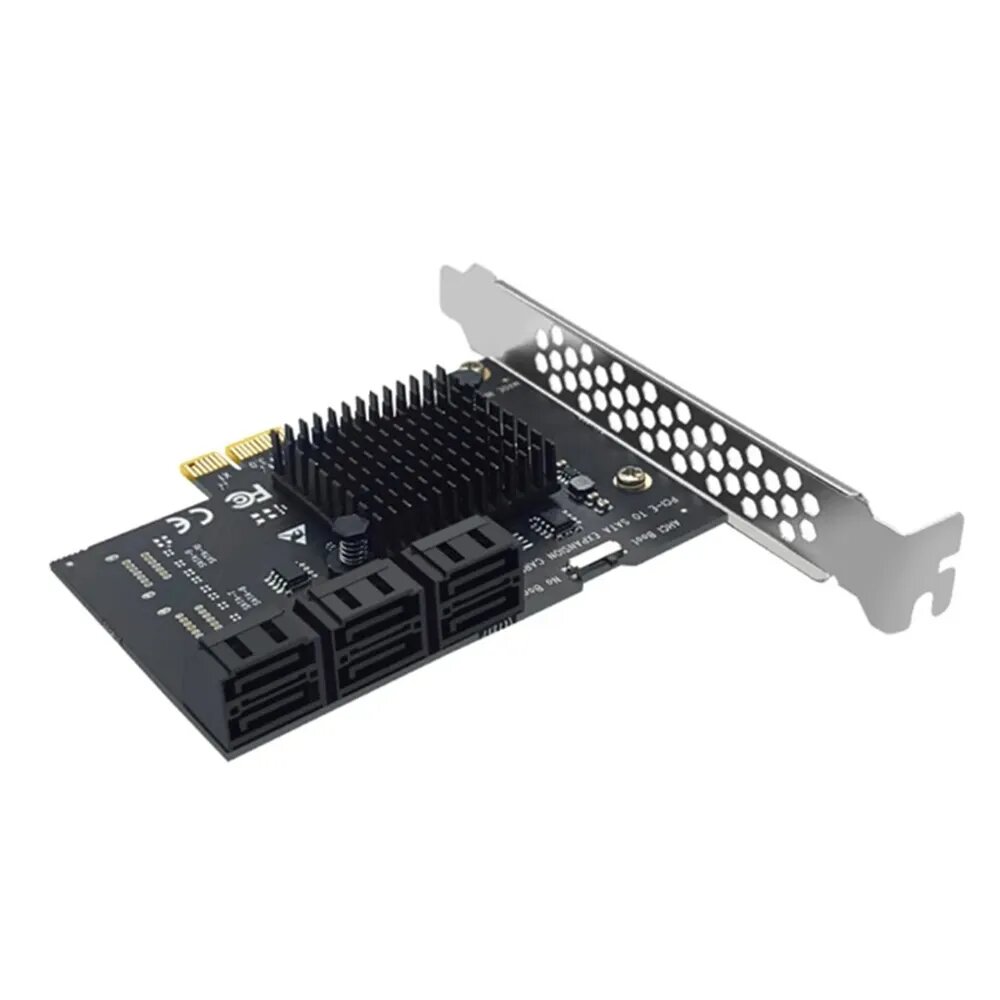 Карта Расширения PCI-E X1/X4 - SATA3.0, 6-Портовый Адаптер Riser