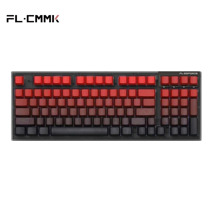 FL·ESPORTS FL980V2 PRO Механическая клавиатура 97 клавиш Ice Peak Silver, Obsidian Red