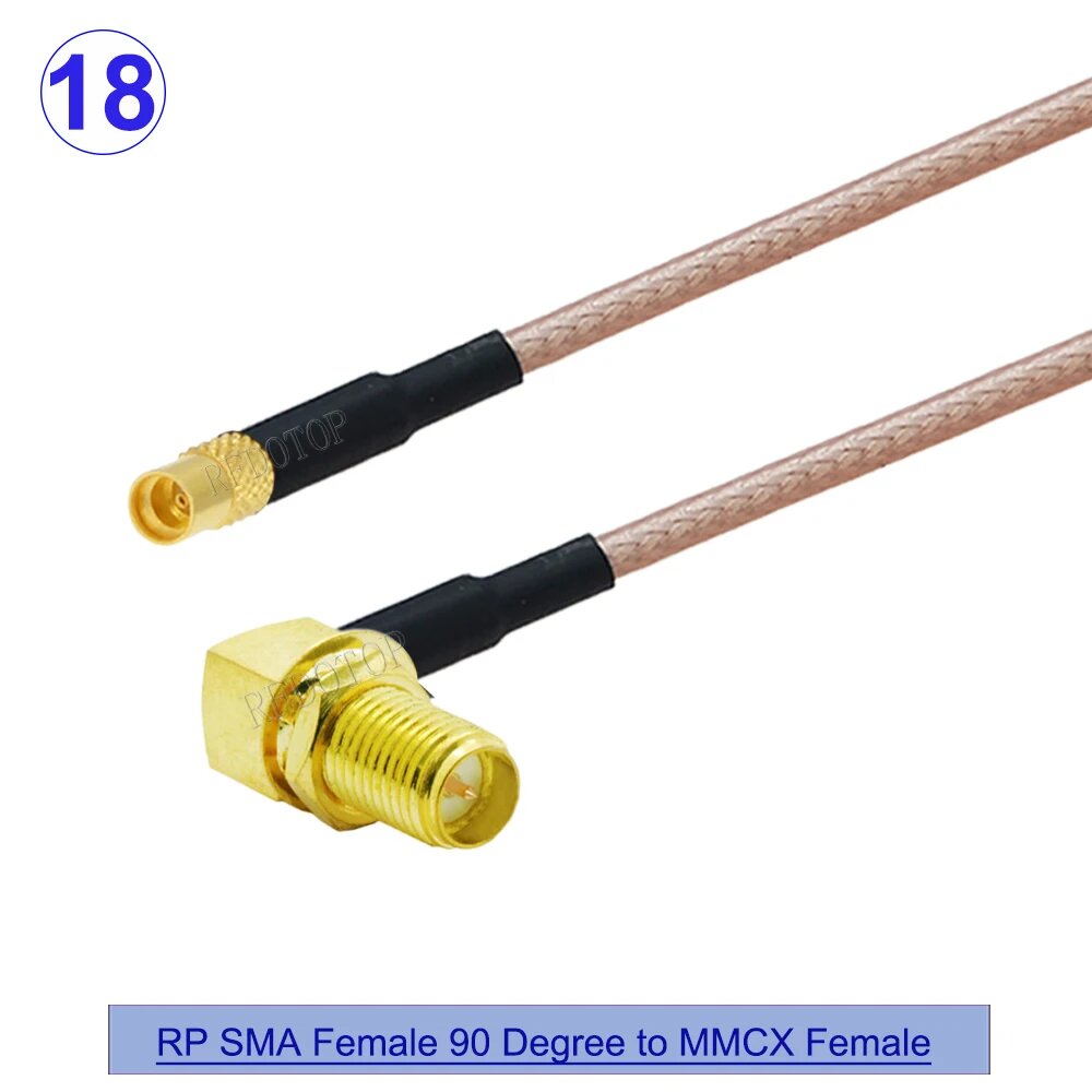 RG-316 коаксиальный кабель SMA-MMCX 30CM, RPSMA F90 to MMCX F