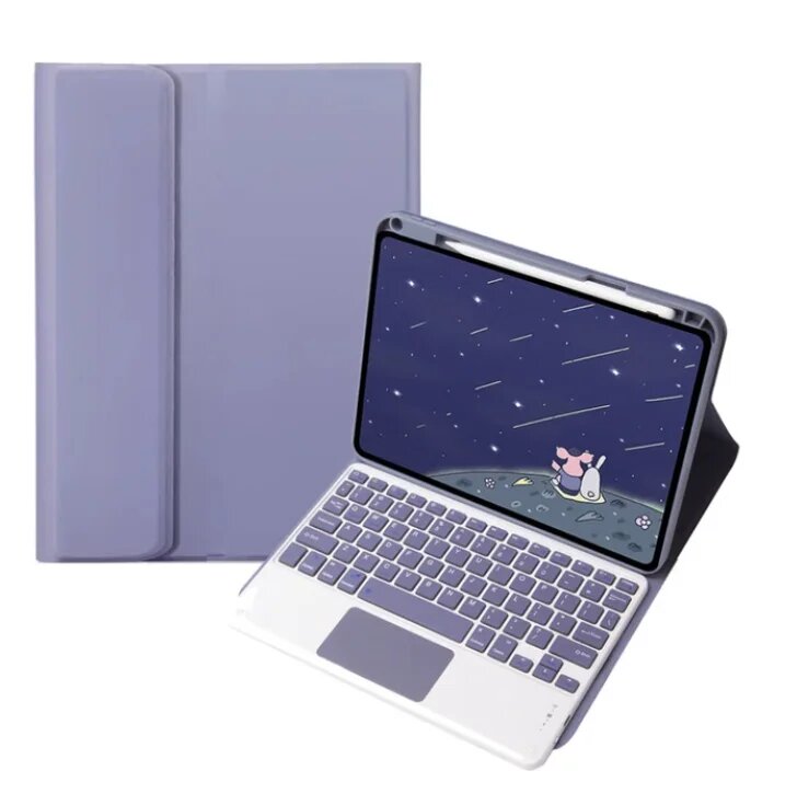 Чехол-клавиатура OUIO для Huawei Matepad 11.5s 2024 Portuguese Keyboard, Purple 3