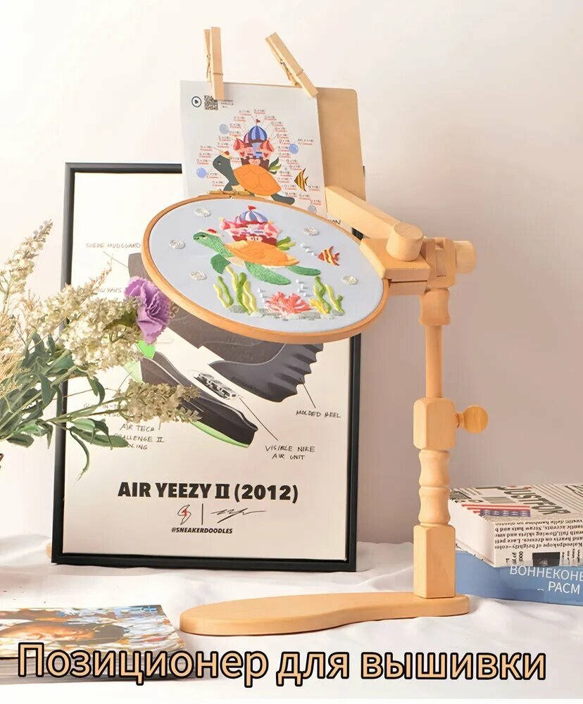 Станок для вышивания, держатель для пялец, вышивка