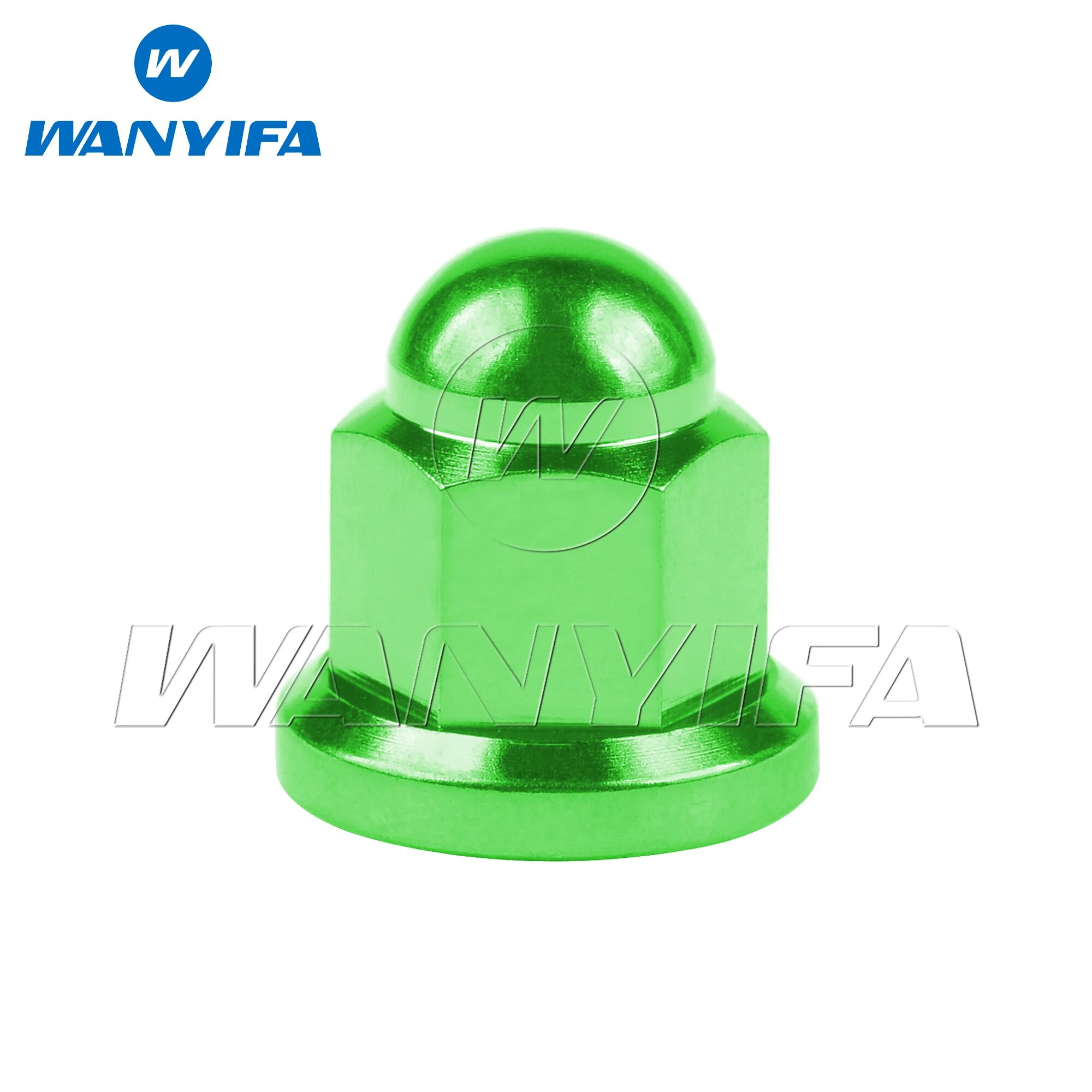 Wanyifa Титановые гайки M6 M8 M10 M10 Pitch 1.25mm, Green(Anodized)