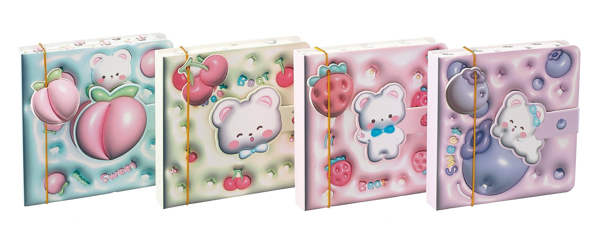 Записная книжка А7 96л "Berry animal 3D" мел. картон, ассорти