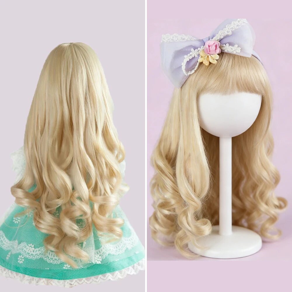 Парик для куклы BJD блондинка, волнистые волосы, Цвет: Wig only-11