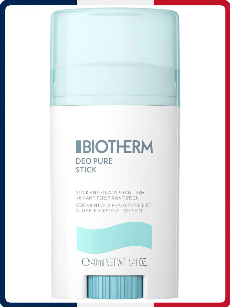 Дезодорант-антиперспирант стик Biotherm Deo Pure, до 48 часов, 40 мл