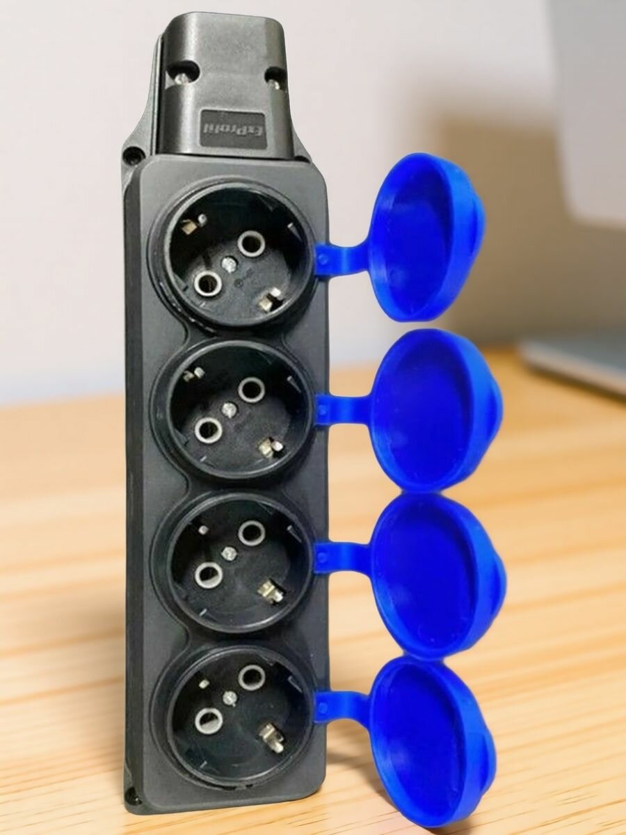 Розетка IP44 открытой установки, уличная влагозащищенная каучуковая с заземлением 250В 16А 3,5 кВт