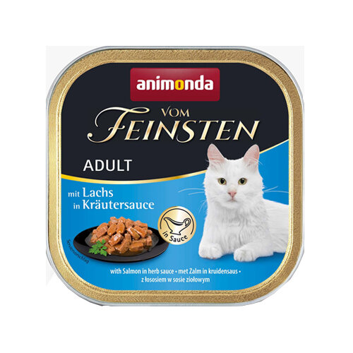 Корм для кошек ANIMONDA Vom Feinsten без злаков лосось в соусе из трав ламист. 100г (упаковка - 32 шт)