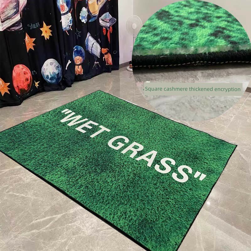 Ковер Wetgrass x MacLard, модный, цвета «белый мрамор», для гостиной и стены для обуви Зеленый (утепленный имитацией