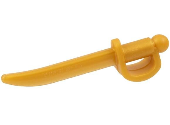 Деталь Lego 1624 Minifigure, Weapon Sword, Cutlass / Saber with Large Hilt and Oval Guard