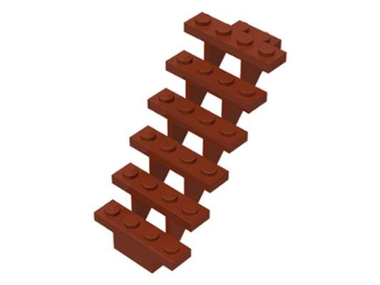 Деталь Lego 30134 Stairs 7 x 4 x 6 Straight Open