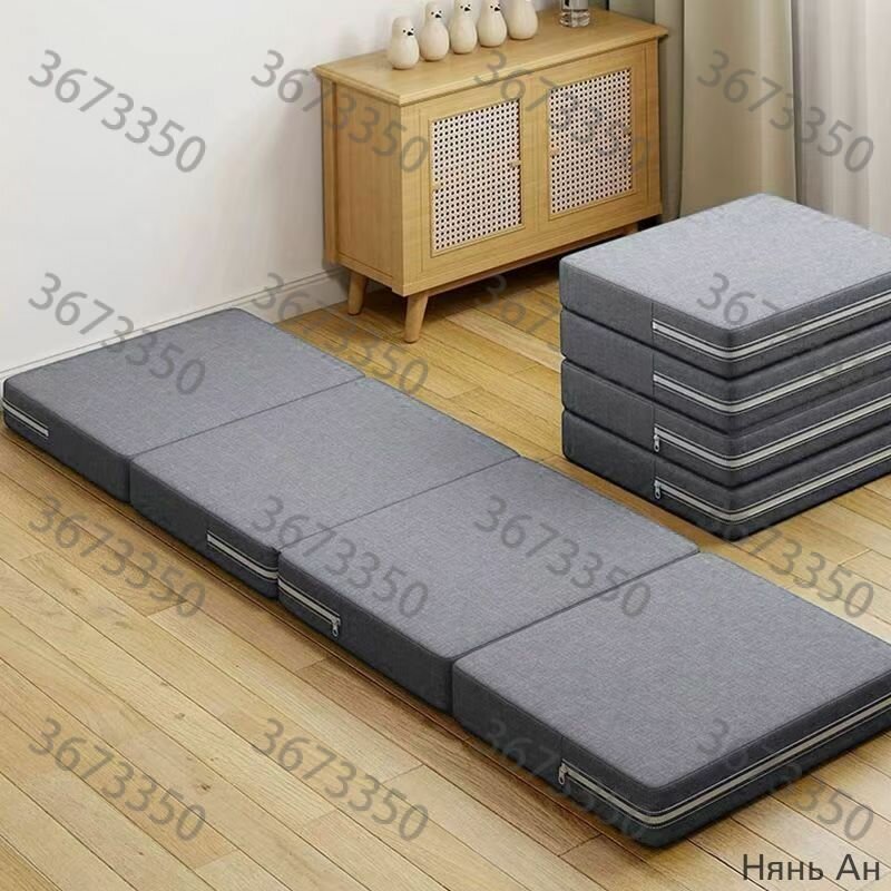 Раскладной матрас 80x200x10 см коричневый — напольное спальное место, пуф и мини-диван для дома и дачи