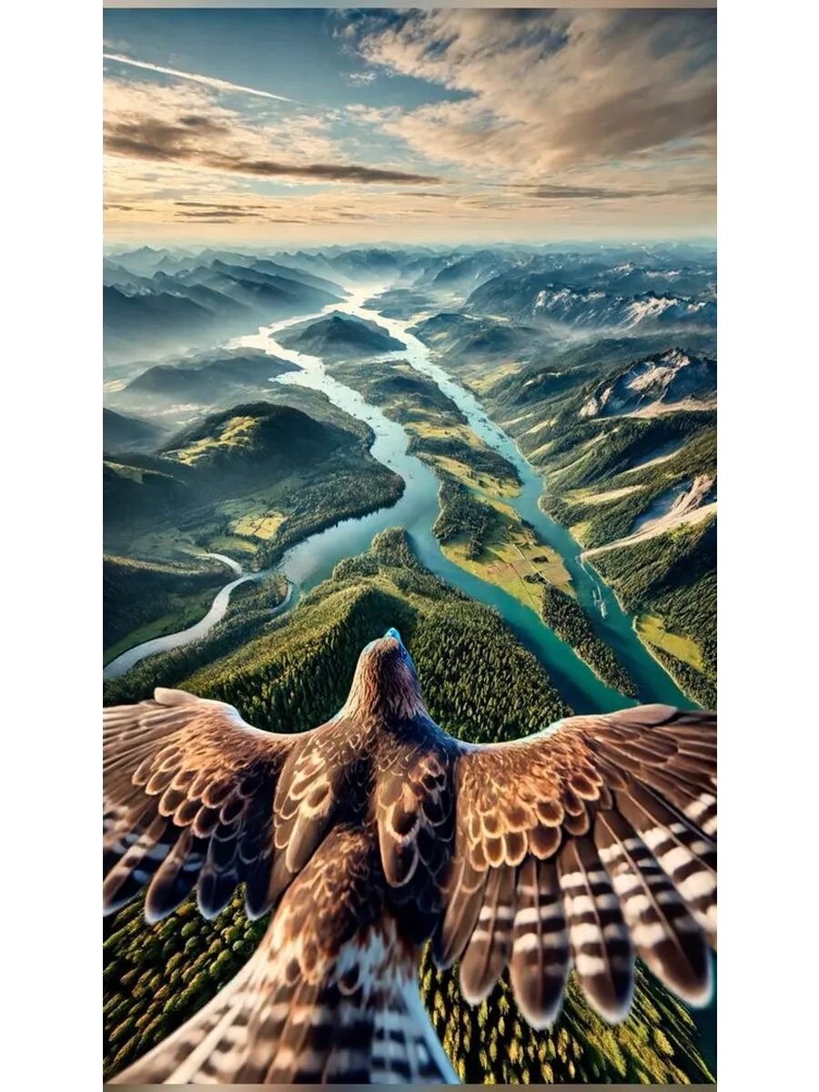 Картина по номерам на холсте Орел 40*50 см