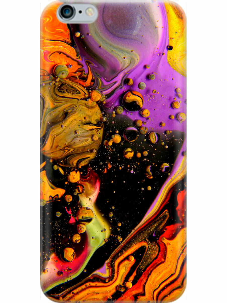 Силиконовый чехол на Apple iPhone 6s / 6 / Эпл Айфон 6 / 6с с рисунком "Разноцветные капли"