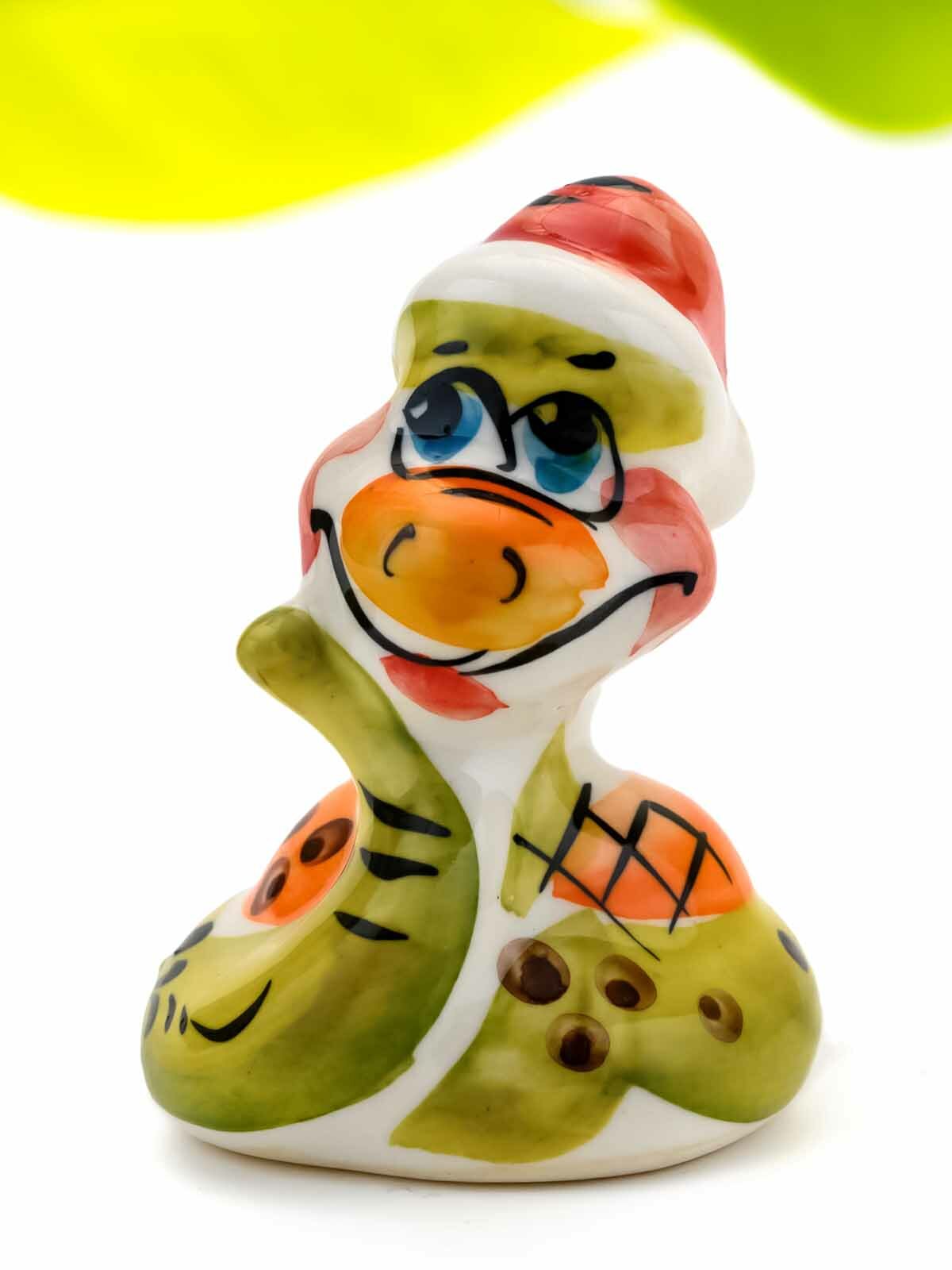 Фигурка коллекционная - Змейка, Гжель, Фарфор, 8,0 см
