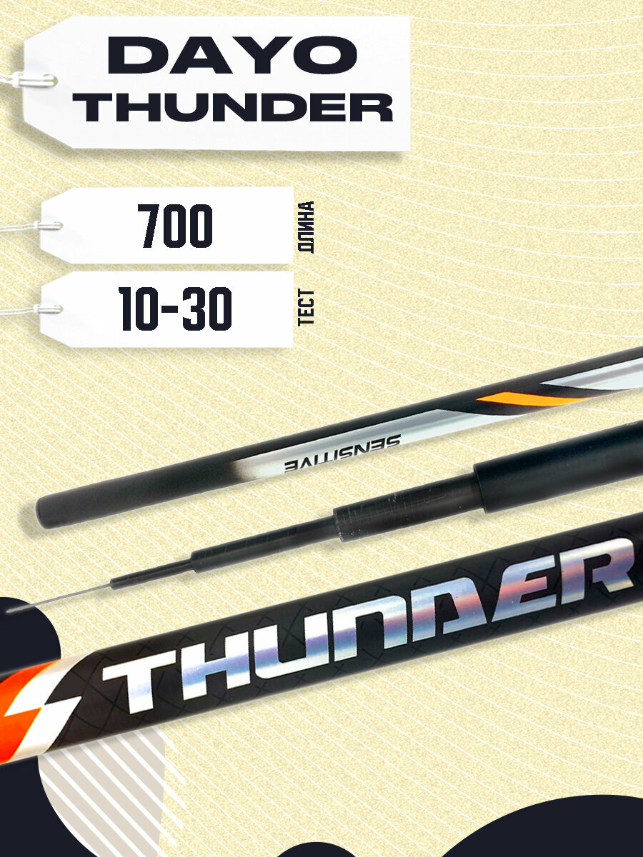 Удилище без колец DAYO THUNDER 700 см