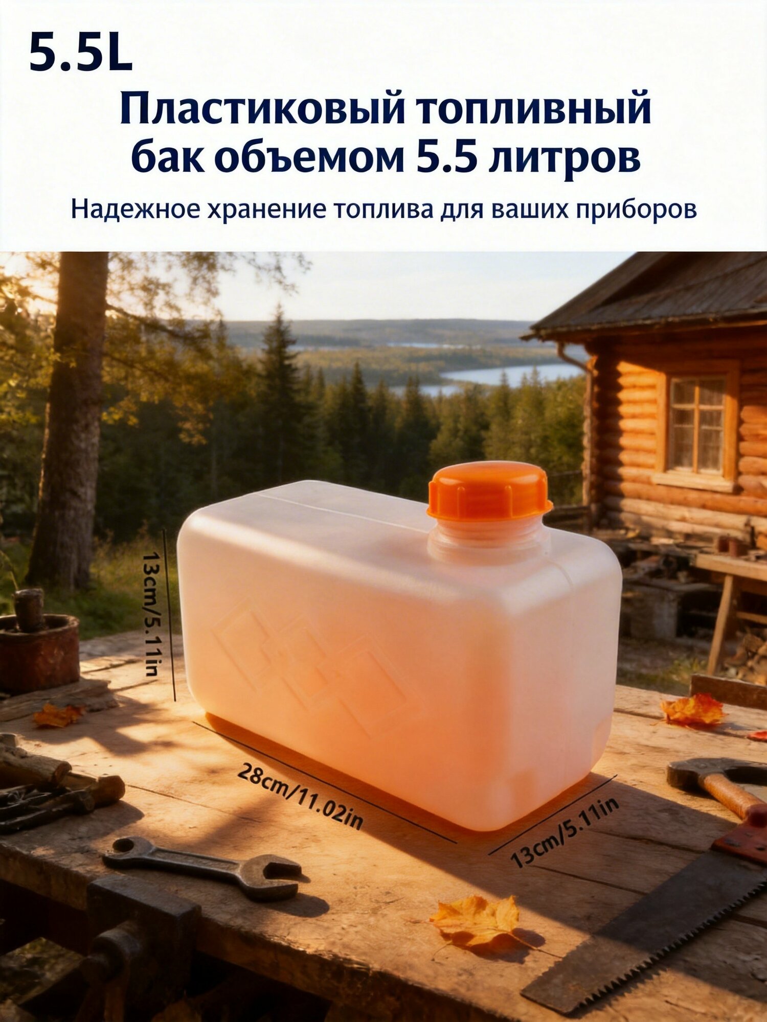 Пластиковый топливный бак, емкость 5,5 л для хранения топлива и повседневного использования