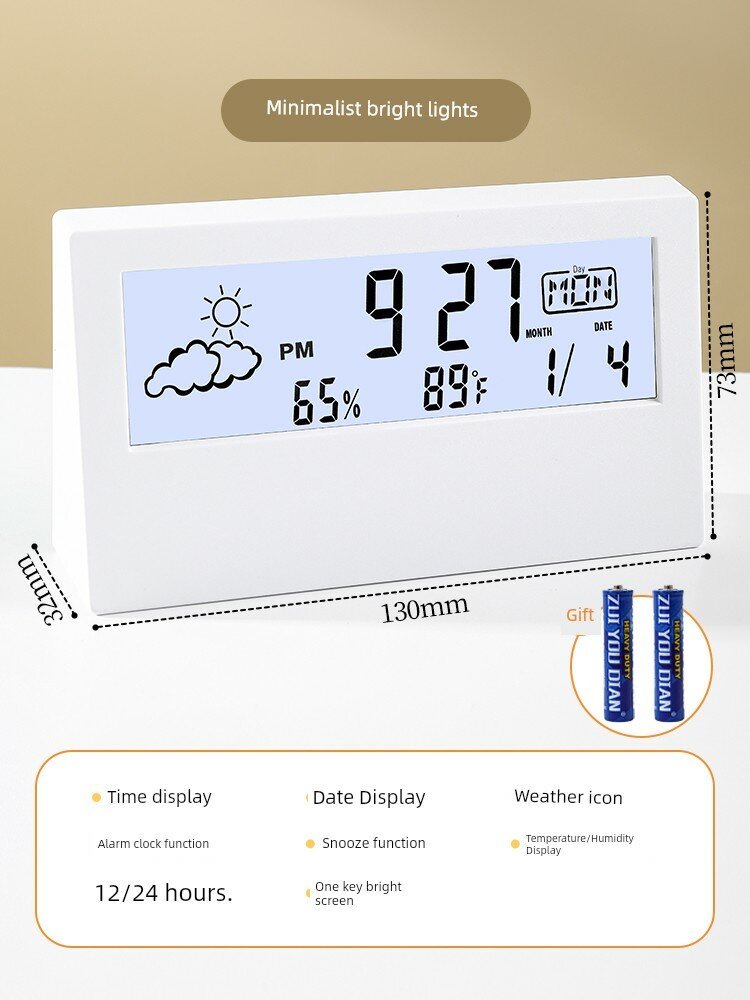 Бесшумные умные электронные часы-календарь с LED-дисплеем, настольные часы, вечный календарь, прозрачные, для