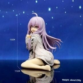 Фигурка Hatsune Laisa с кошачьими ушками в сидячей позе, милая аниме-фигурка для рабочего стола/автомобиля, модная