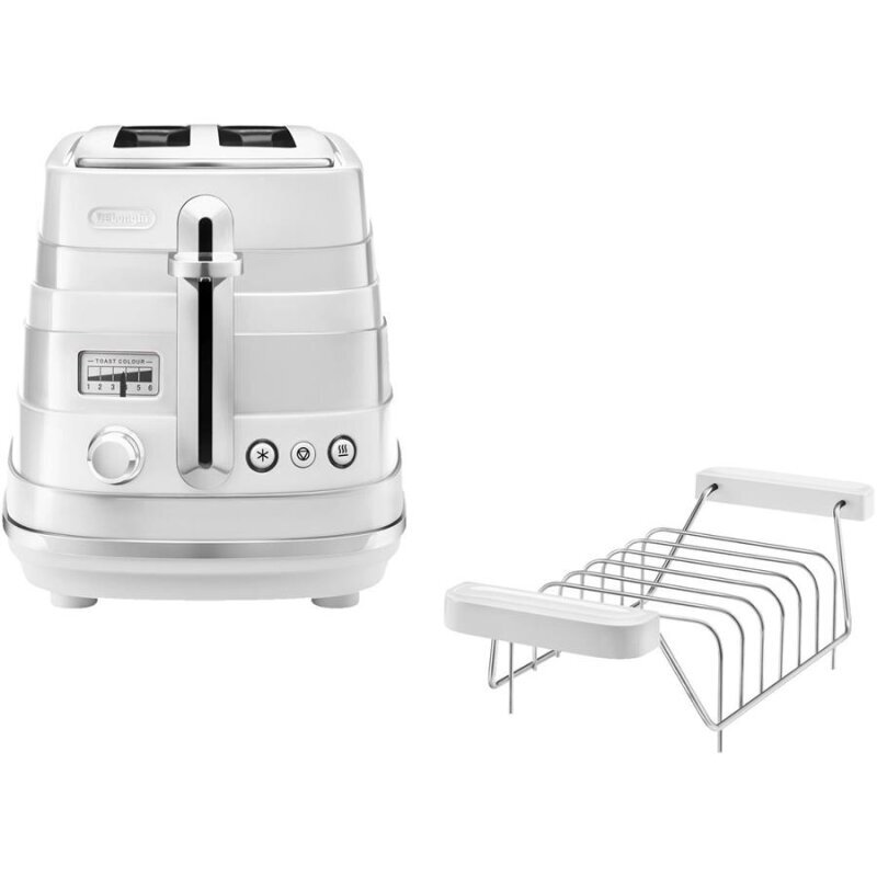 Тостер De'Longhi Avvolta CTA2103 Италия, оригинал, 900 Вт, белый, на два слота