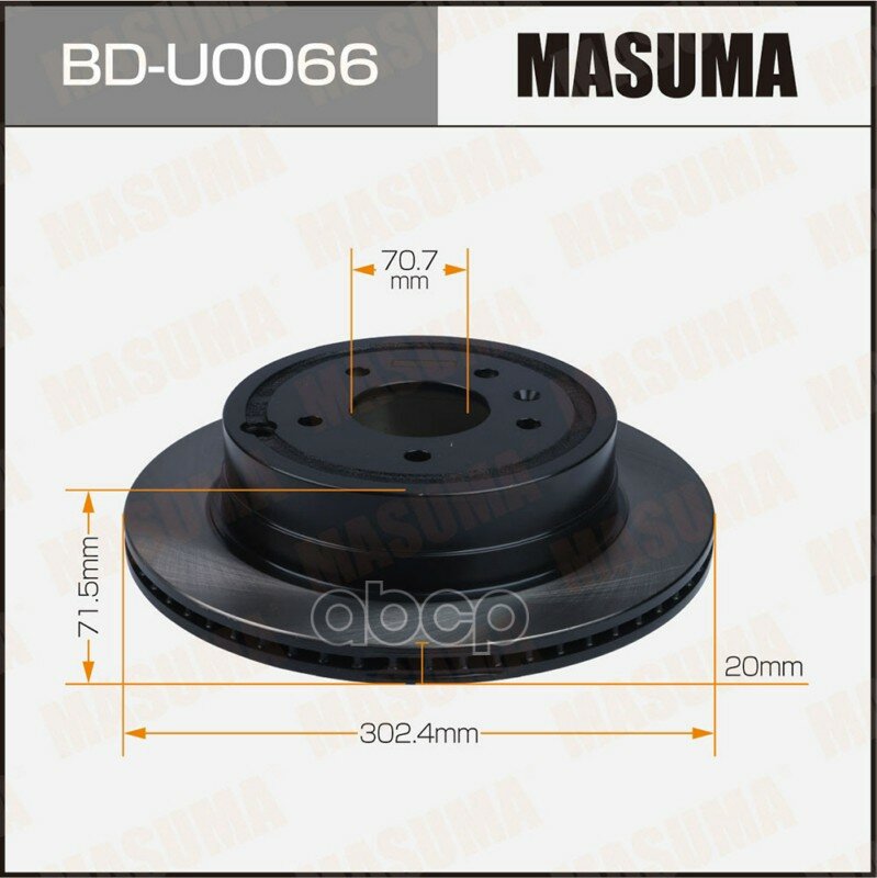 Диск торм. задн. OPEL ANTARA 2006 - 2015 Masuma арт. BD-U0066