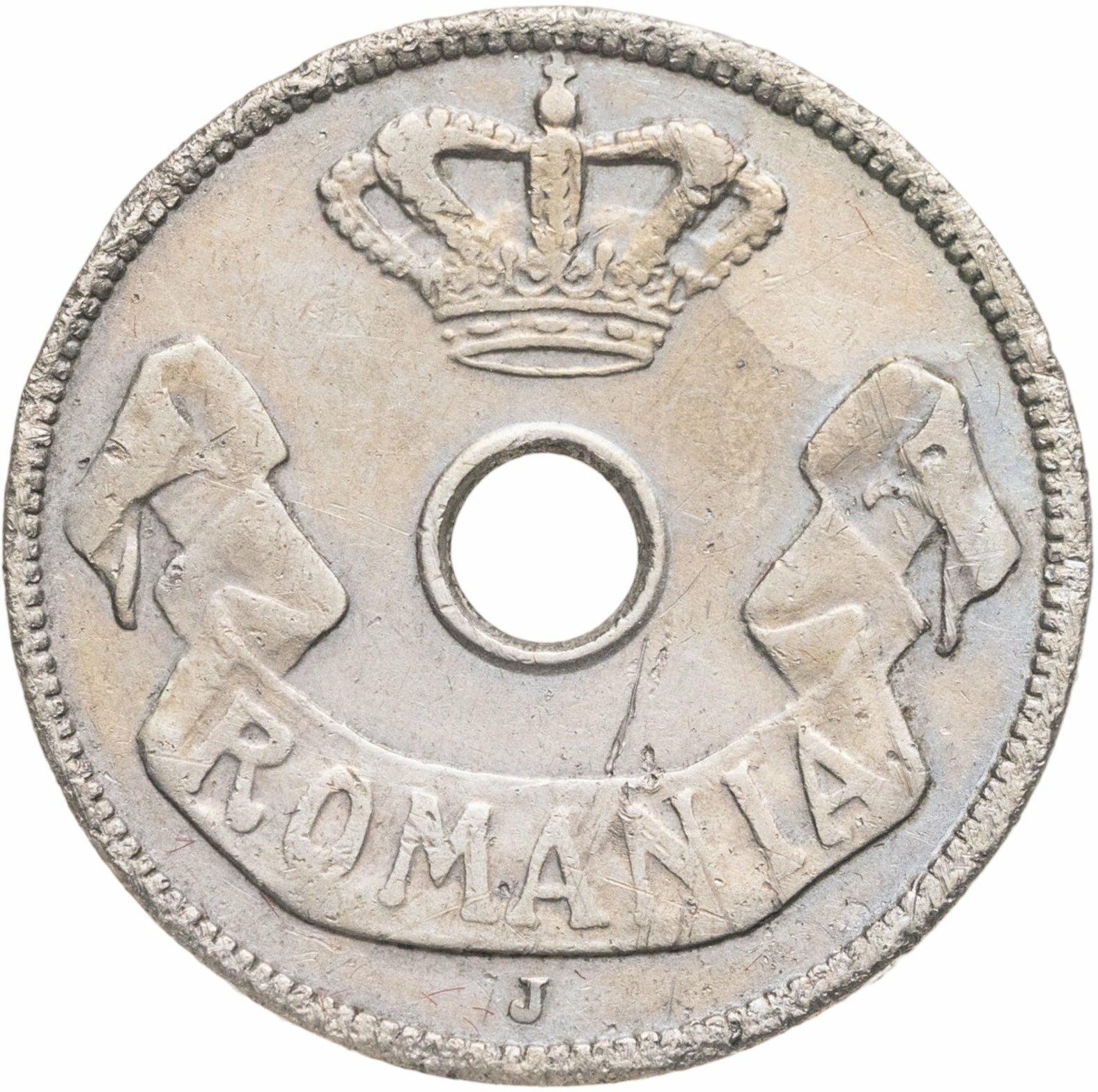 Румыния 20 банов bani 1906 J знак монетного двора: "J" - Гамбург, Мельхиор медь-никель, в сохранности F