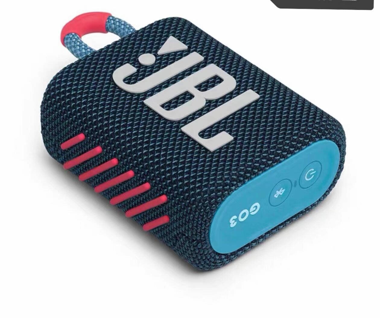 Портативная колонка JBL GO 3, 4,2 Вт, сине-розовая, водонепроницаемый интерфейс.