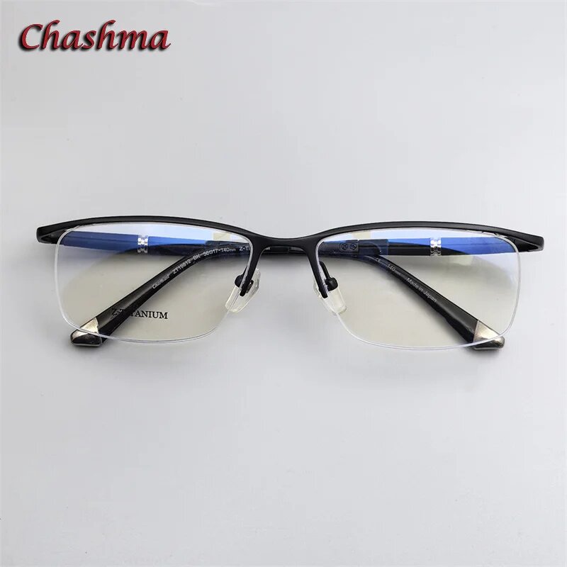 Классические очки Chashma из титана для мужчин Black, Черный