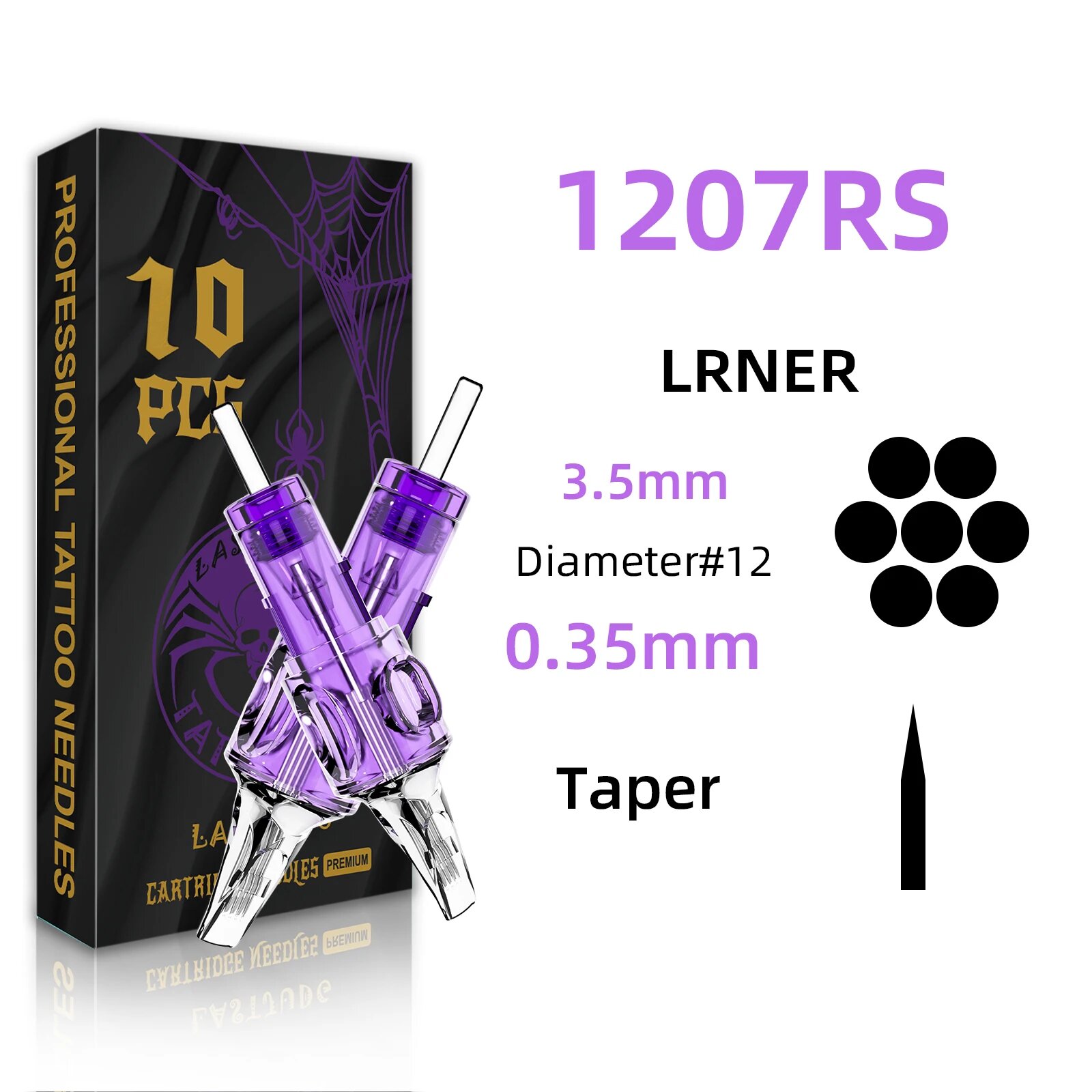 LASTJUDG Иглы для татуажа 10 штук 1207RS
