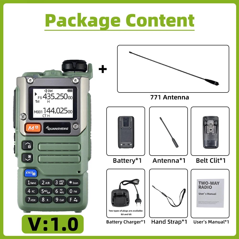 Рация Quansheng UV K6 UV K58 евро, K58-771