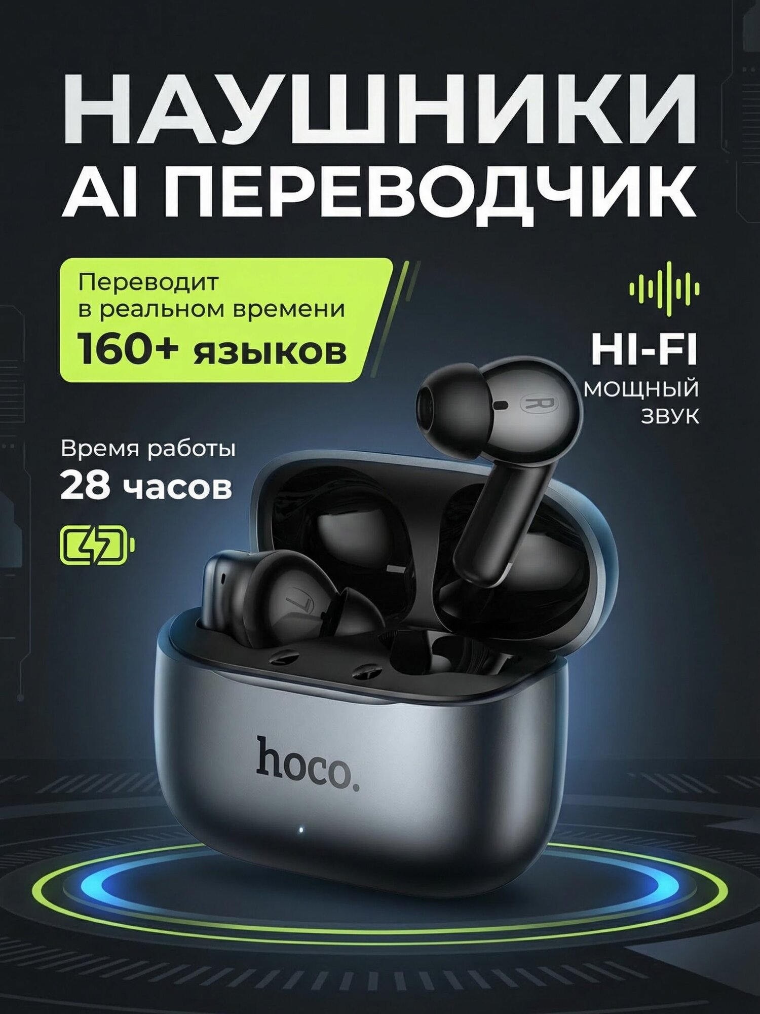 Наушники беспроводные аi с переводчиком языков
