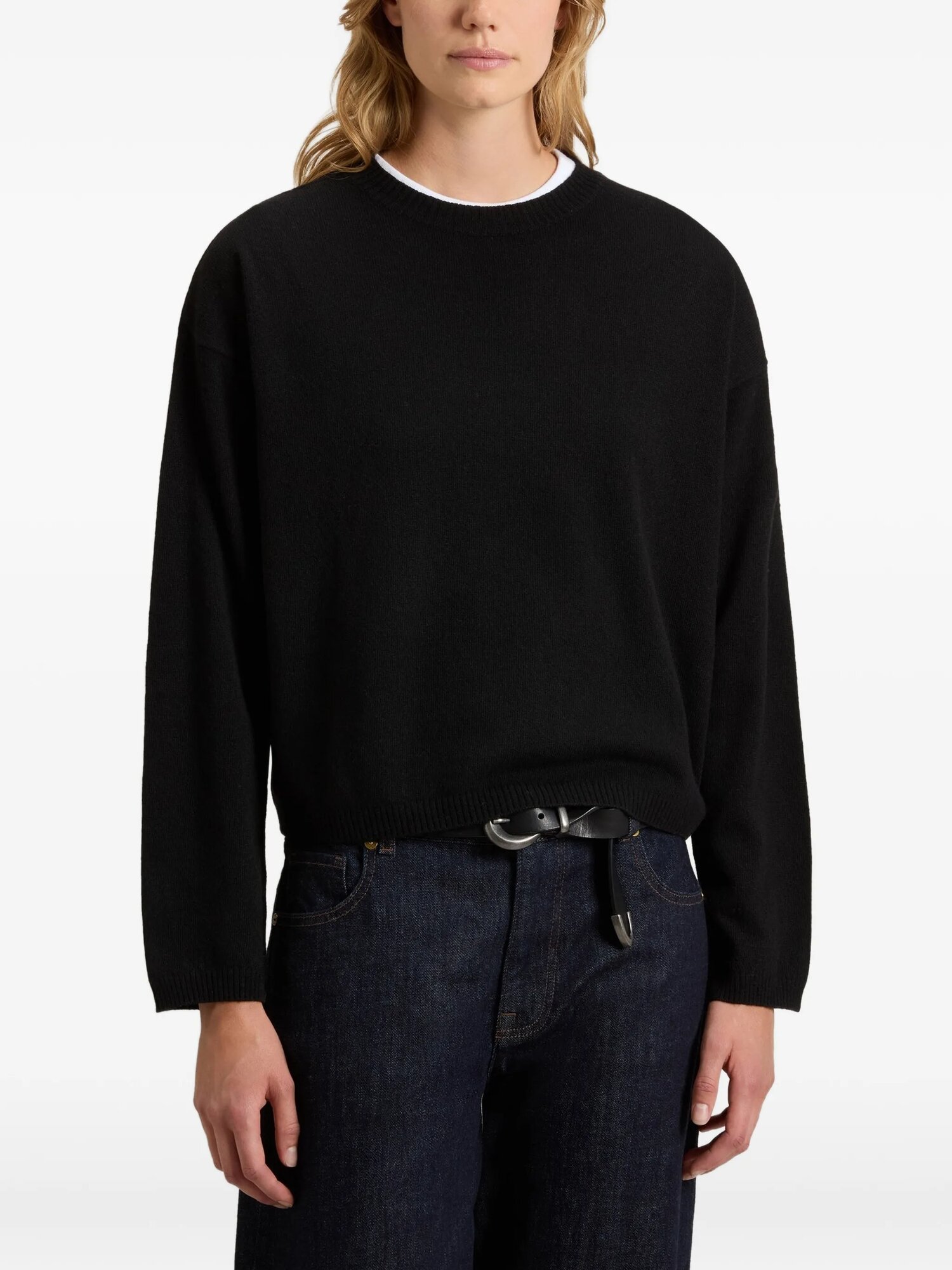 Свитер Woolrich Crew-neck drop-shoulder sweater, размер 44, , black — фото 1