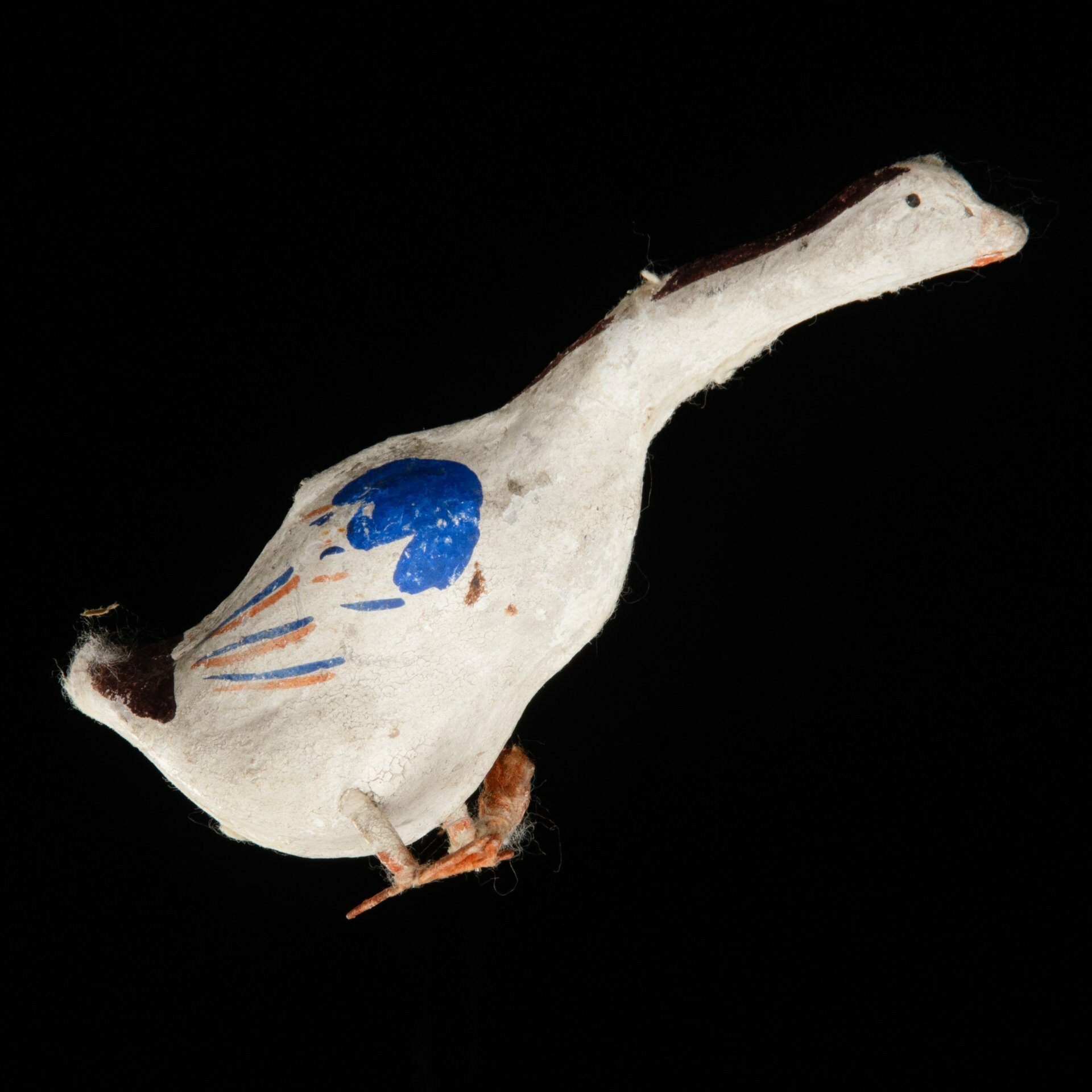 Игрушка елочная "Гусь", вата, роспись, СССР, 1930-1950 гг.