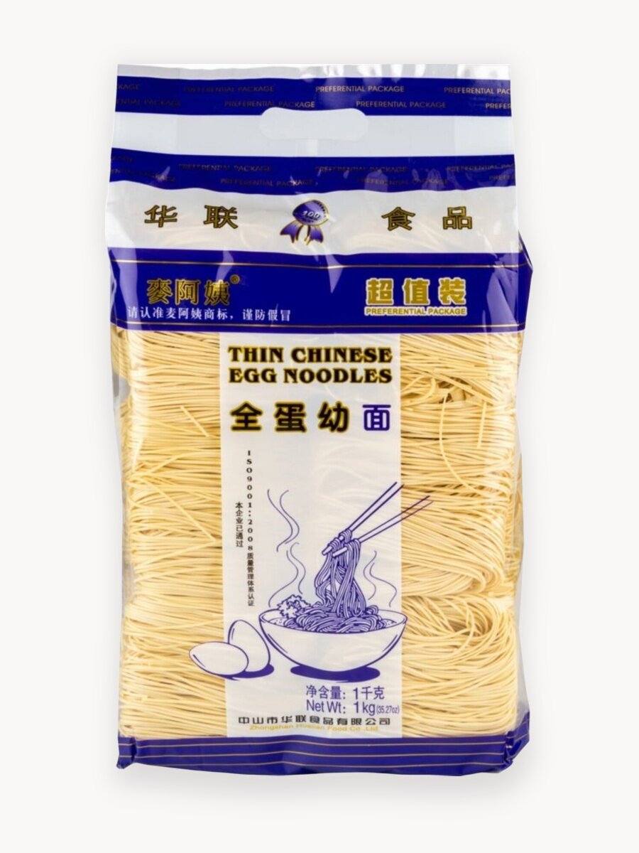 Лапша Mai A Yi пшеничная яичная 1000 г, 2 шт