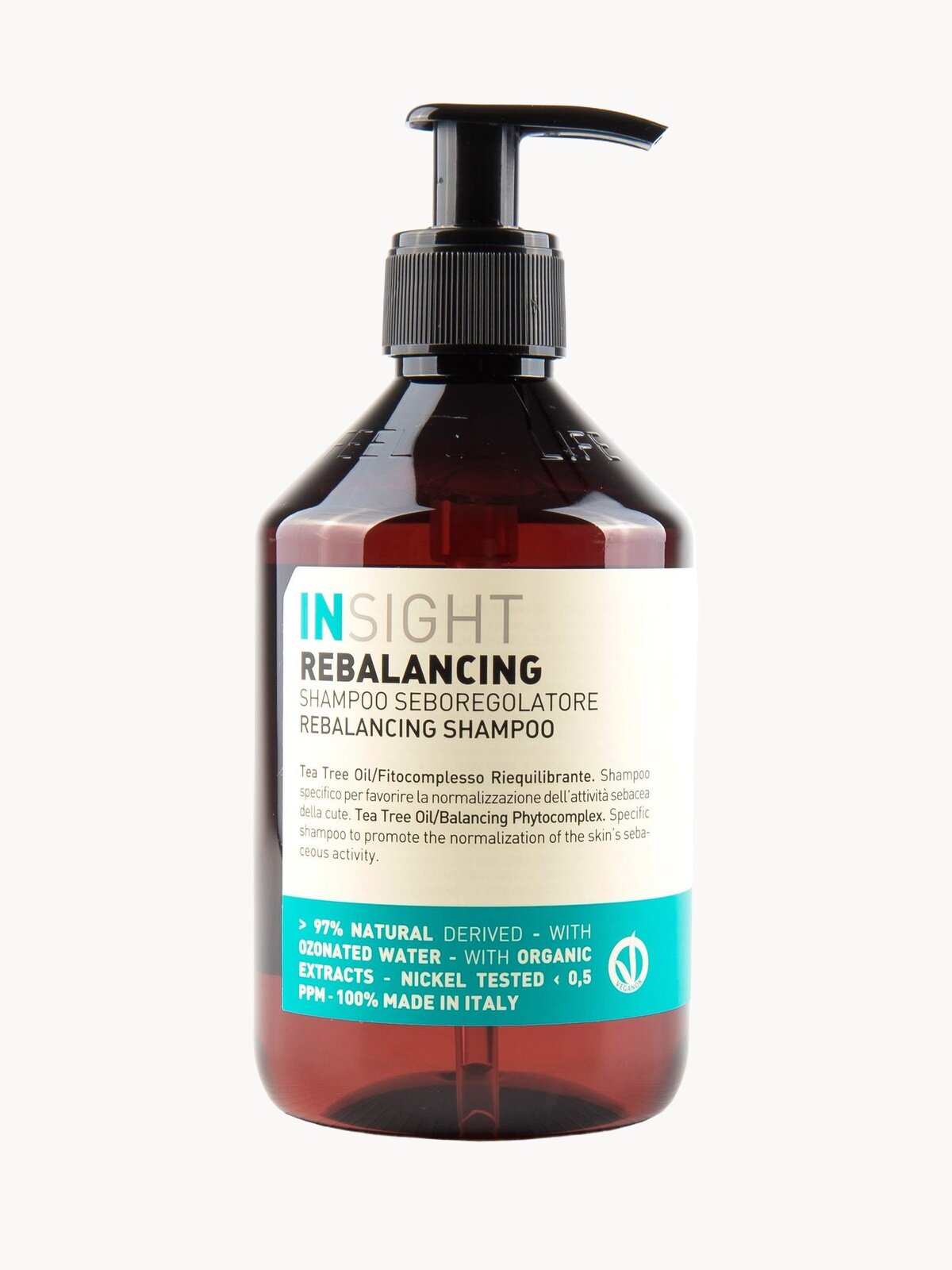 Шампунь для контроля жирной кожи головы Insight Professional REBALANCING с органическим маслом зеленого чая, 400 мл