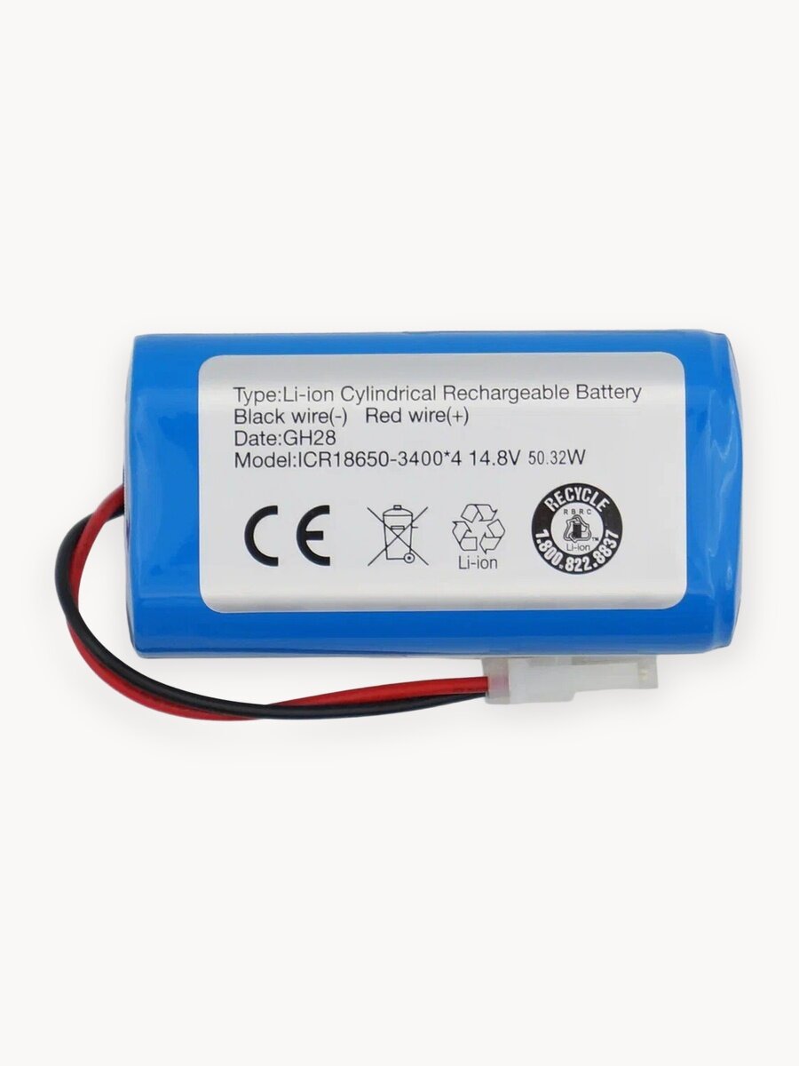 Аккумулятор для робот пылесоса 18650B4-4S1P-AAF-4, UR18650ZT-4S1P-AAF, iLife V7s, 4ICR19/65 (3400mAh)
