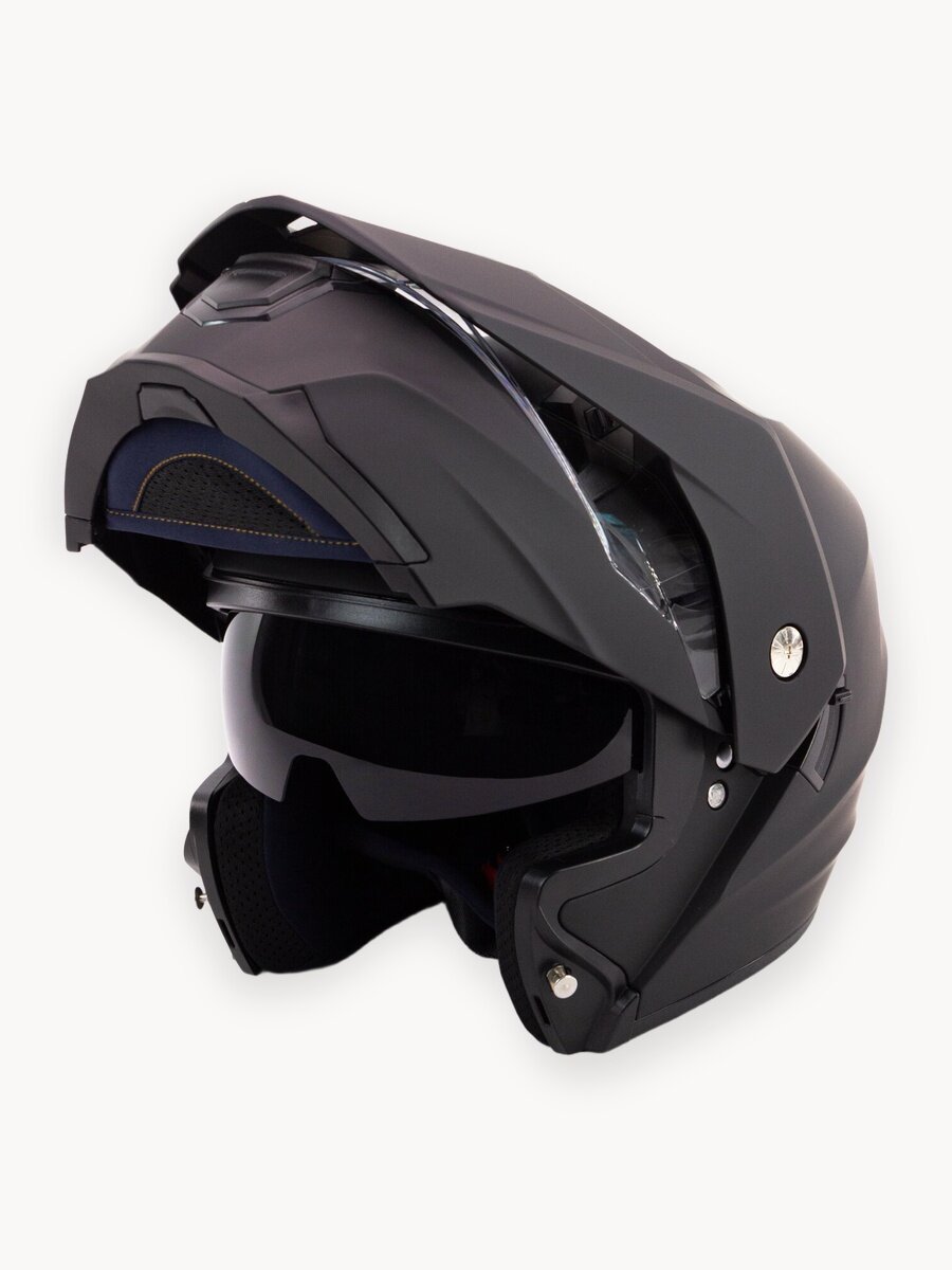 Шлем модуляр SHOCK M2 MATT BLACK L для мотоцикла, квадроцикла, мопеда, скутера, моноколеса