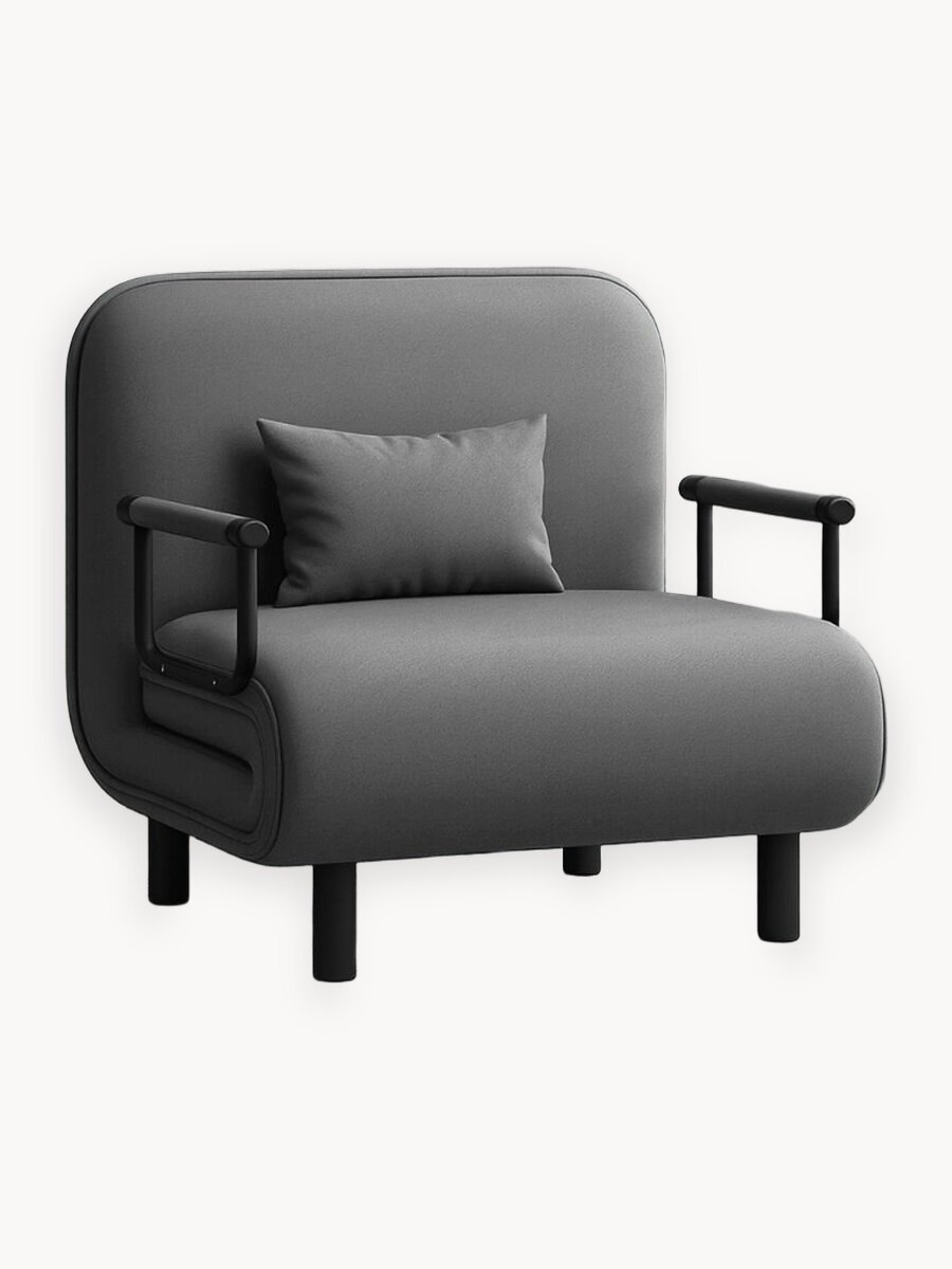 Раскладное кресло кровать трансформер акробат 80х85х65 см, цвет: Темно-серый