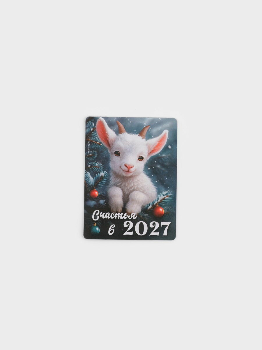 Магнит полимерный "Счастья 2027", 8x6 см, размер упаковки: 8 x 0.1 x 8 см, 10 шт.
