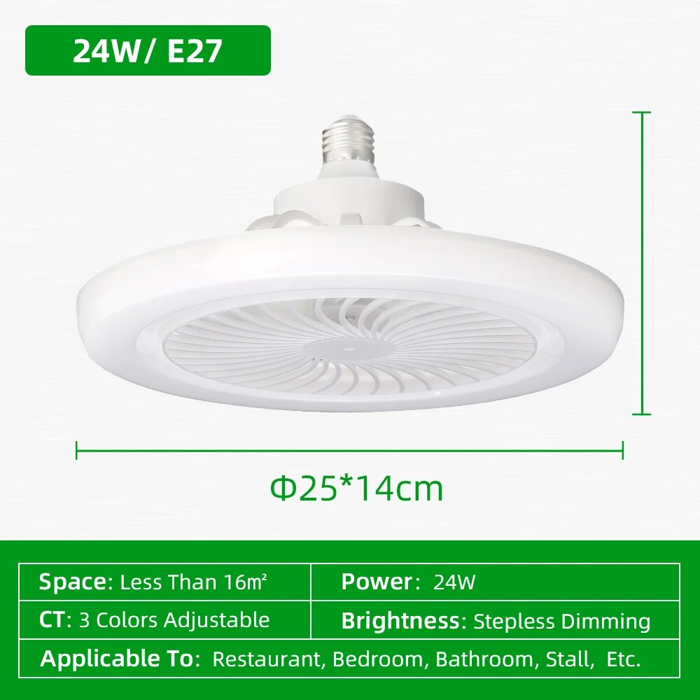 Вентилятор CMJ-QPD-001 24W Fixed Head Remote 85-265V
