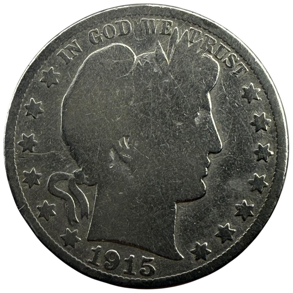 США 50 центов (1/2 доллара) 1915 г. (Полдоллара, Барбер) (D)