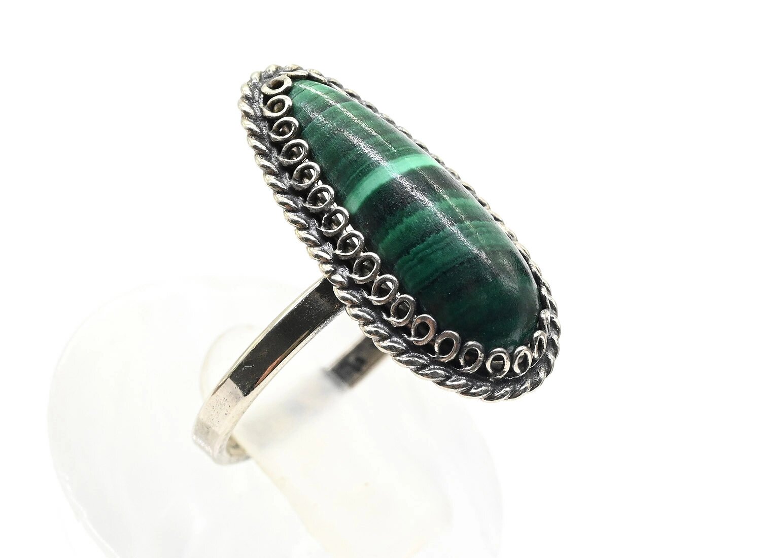 Кольцо, малахит