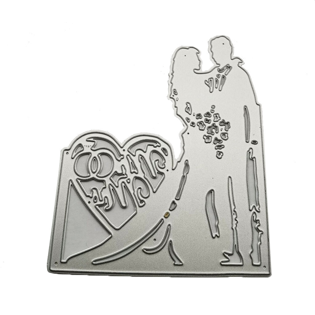 Сердце Жениха Металлические Режущие Штампы Трафарет Шаблон Плесень Углеродистая Сталь для Закладки Тиснение Искусство Ремесло Украшения Инструмент