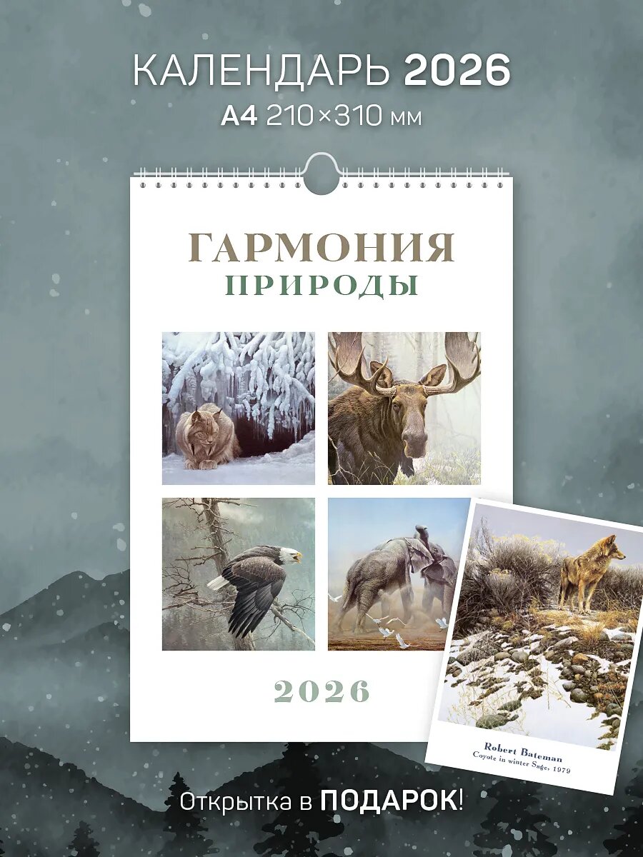 Календарь А4 "Гармония природы", 2026 год, настенный, перекидной